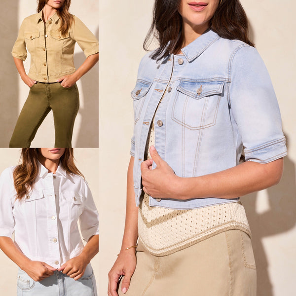 TRBL Elbow Sleeve Denim Jacket – j.jules fashion